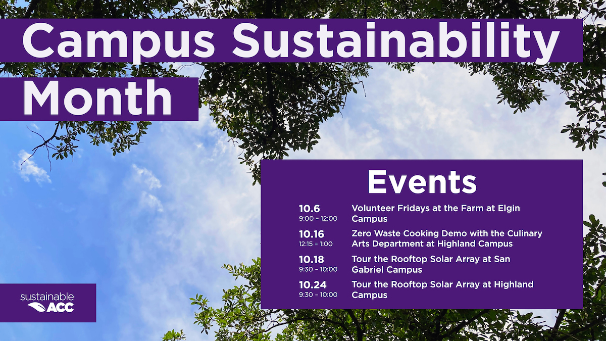 Campus Sustainability Month - Office of Energy & Sustainability | Austin Community College District